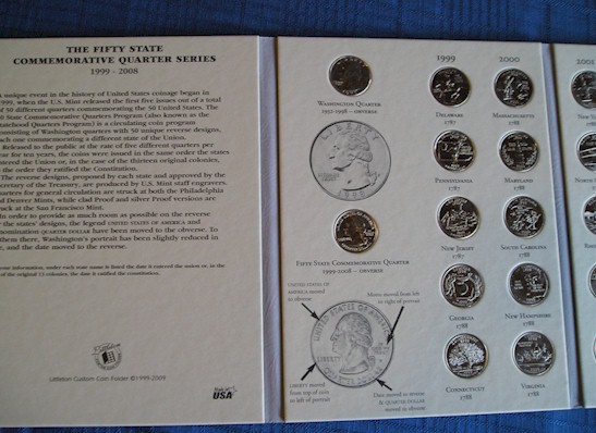 All Complete set Uncirculated 50 State Quarters, Quarter Holder ...