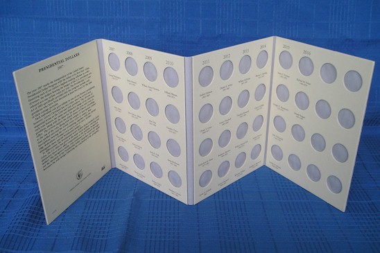 2007-2016 U.S. Presidential Dollar Folder Coin Holder Album Book!